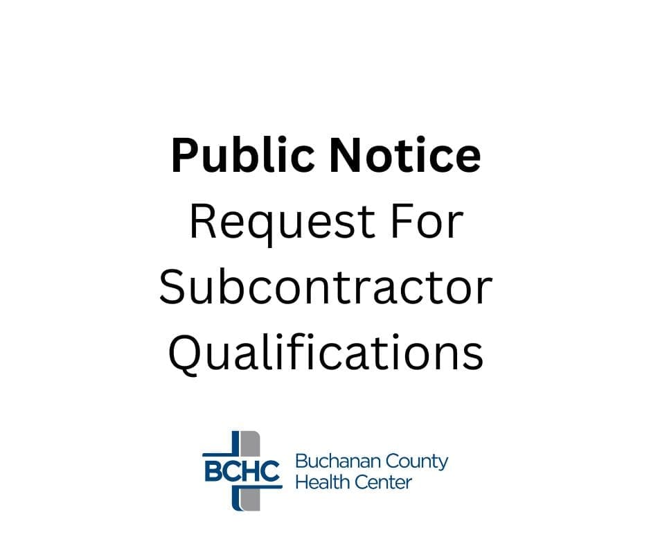 Public Notice - Request for Subcontractor Qualifications - Buchanan ... Public Notice - Request for Subcontractor Qualifications - Buchanan ...